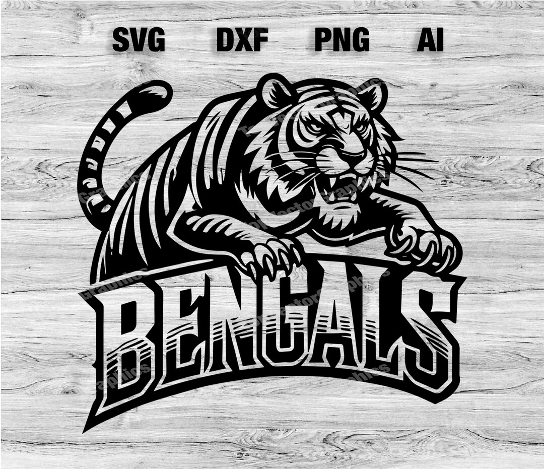 Bengals Sport Team Logo SVG, PNG, Dxf, Ai File | Baseball, Basketball ...