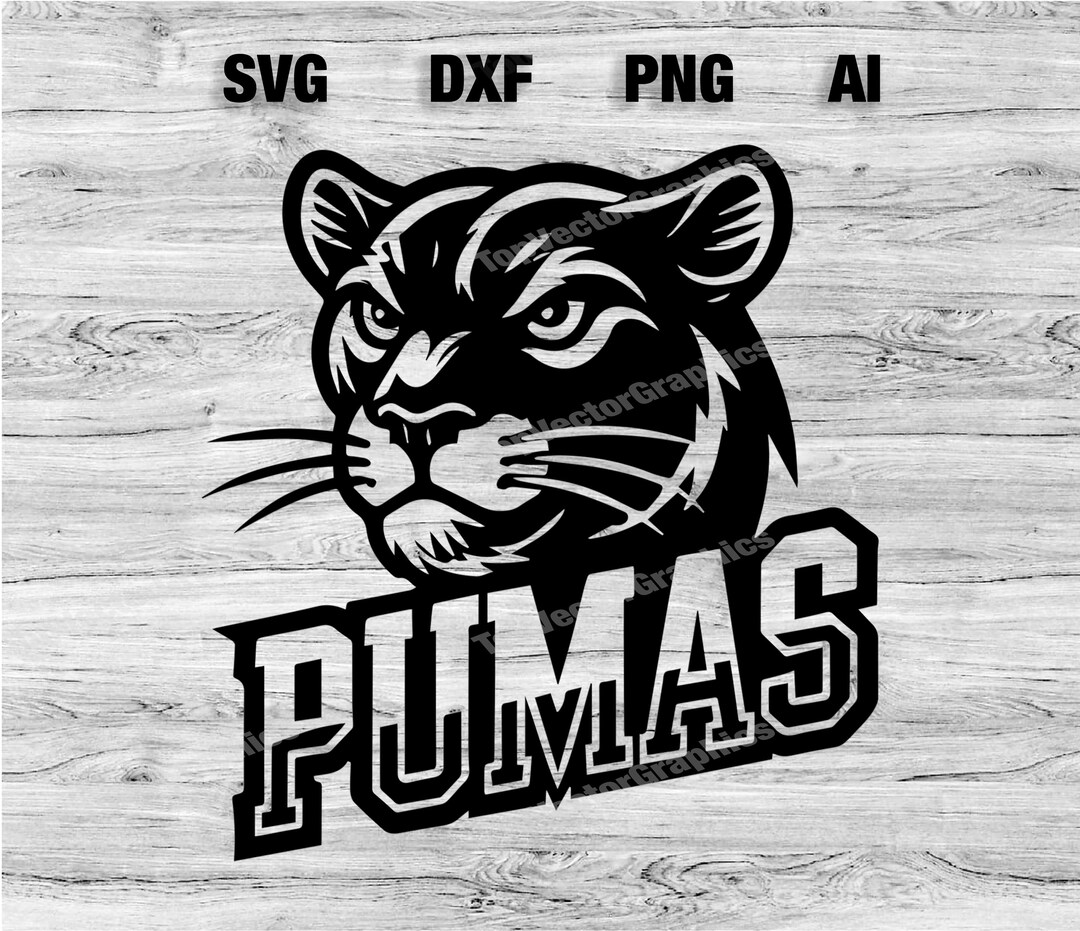 Pumas Sport Team Logo SVG, PNG, Dxf, Ai File | Baseball, Basketball ...