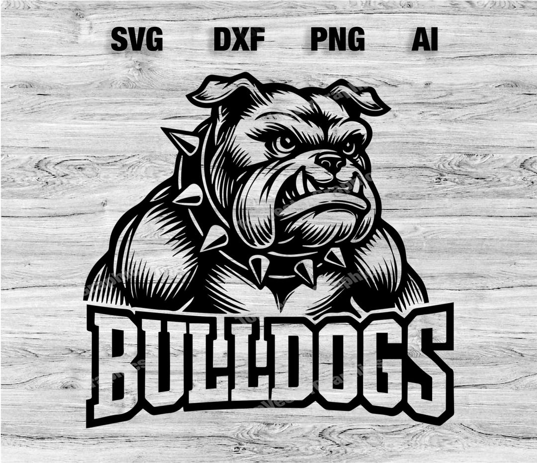 Bulldogs Sports Team Logo SVG, PNG, Dxf, Ai File | Football, Baseball ...