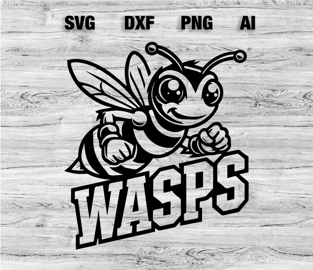 Wasps Sport Team Logo SVG, PNG, Dxf, Ai File | Baseball, Basketball ...