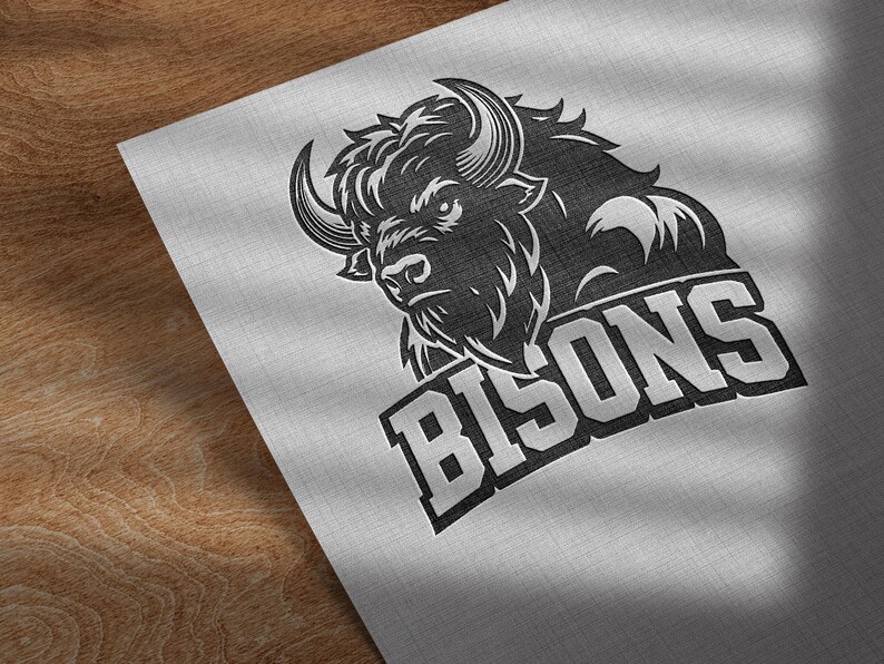Bisons Sport Team Logo SVG, PNG, Dxf, Ai File | Baseball, Basketball ...