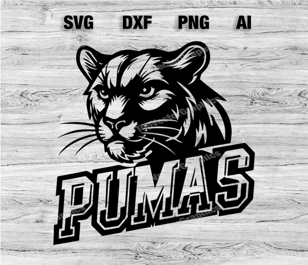 Pumas Sport Team Logo SVG, PNG, Dxf, Ai File | Baseball, Basketball ...