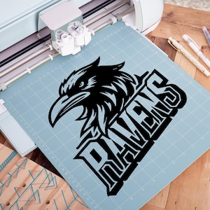 Ravens School Sport Team Logo SVG, PNG, PDF, Ai, Dxf File Baseball ...