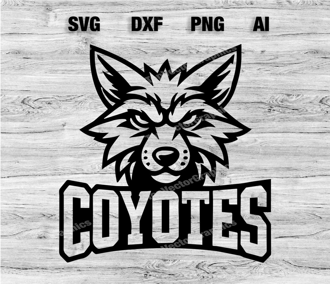 Coyotes Sports Team Logo SVG, PNG, Dxf, Ai File | Baseball, Basketball ...