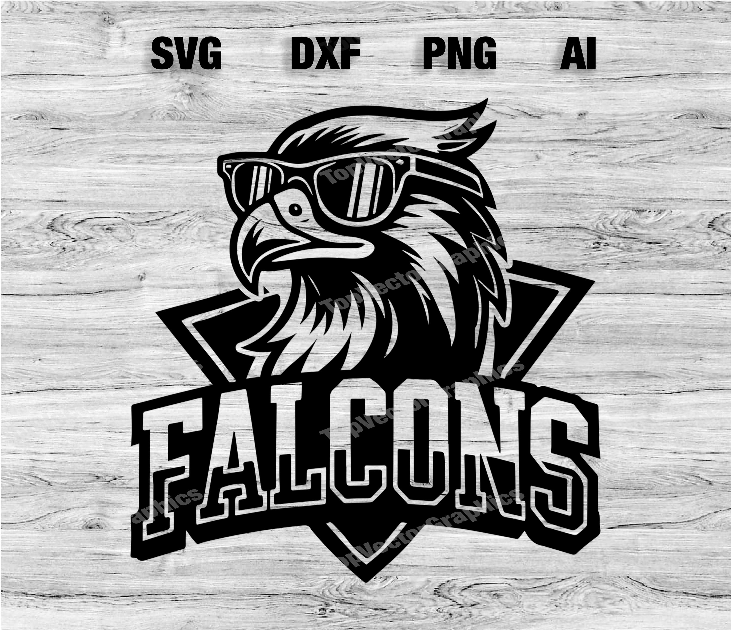 Falcons Sports Team Logo SVG, PNG, Dxf, Ai File | Baseball, Basketball ...