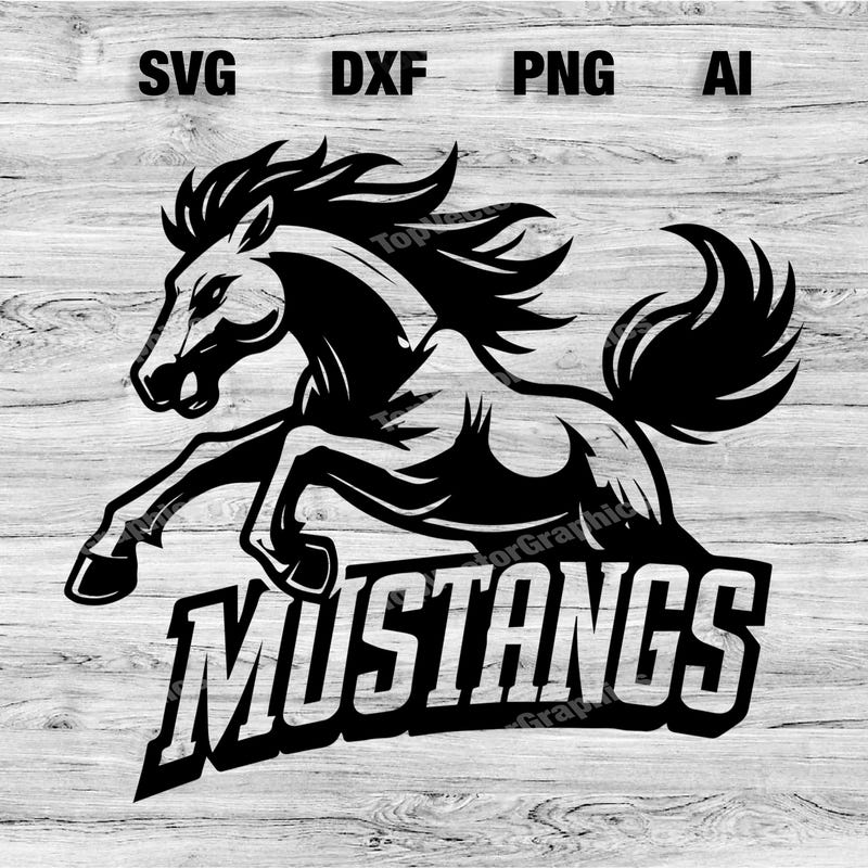 Mustangs Football Svg - Etsy