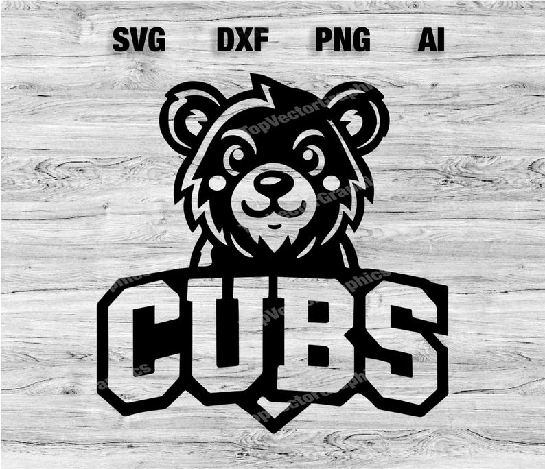 Cubs Sport Team Logo SVG, PNG, Dxf, Ai File | Baseball, Basketball ...