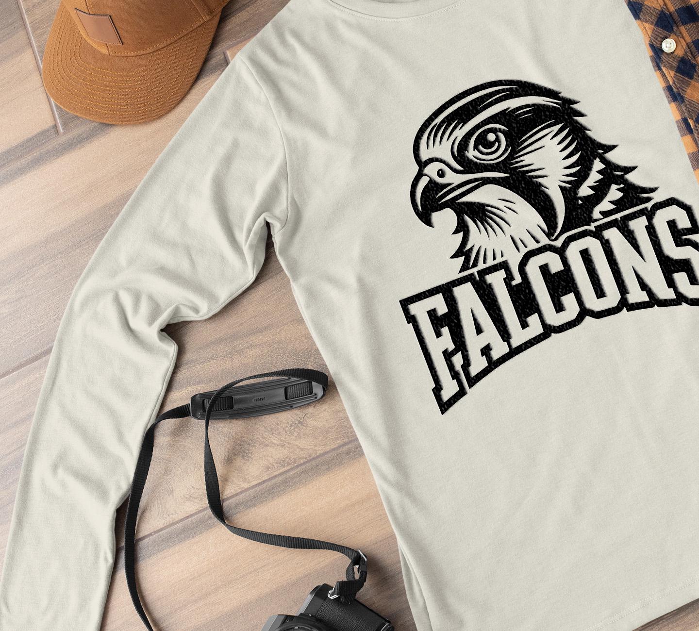 Falcons Sports Team Logo SVG, PNG, Dxf, Ai File | Baseball, Basketball ...