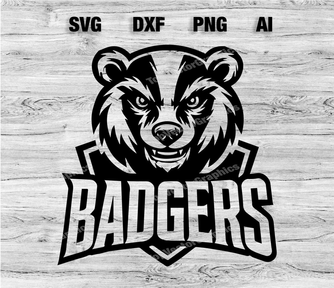 Badgers Sport Team Logo SVG, PNG, Dxf, Ai File | Baseball, Basketball ...