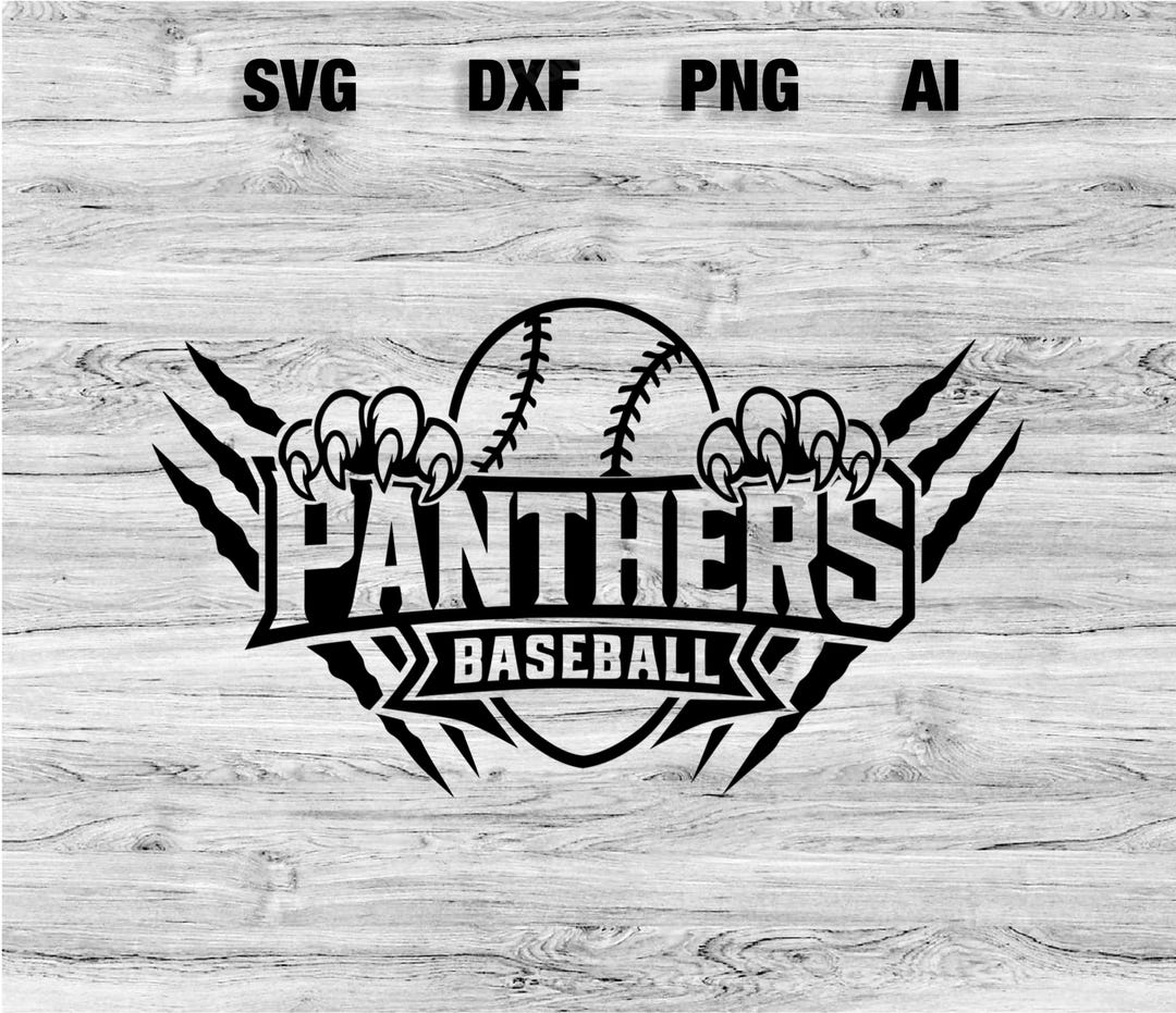 Panthers Baseball SVG, PNG, Dxf, Ai File | School Logo T-shirt Svg Team ...