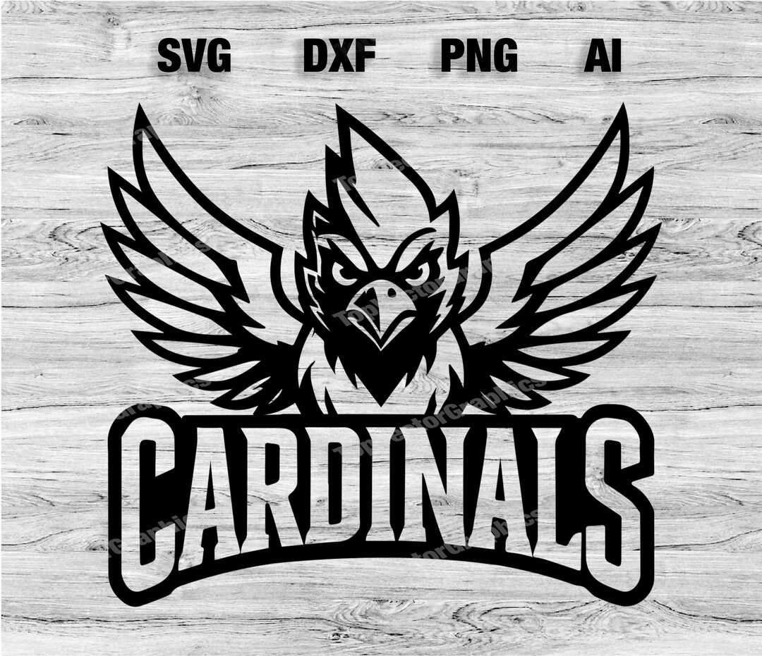 Cardinals Sports Team Logo SVG, PNG, Dxf, Ai File | Baseball ...