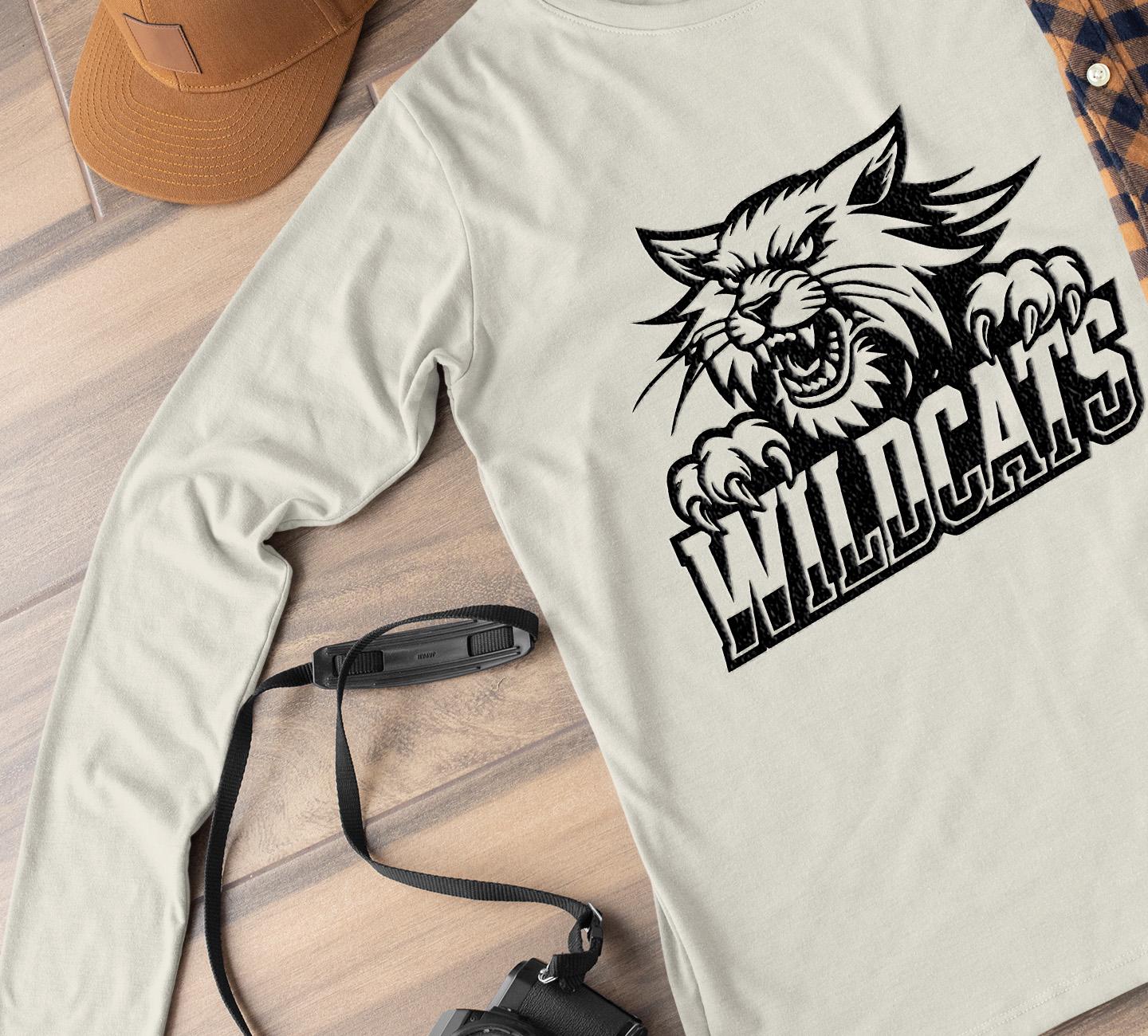 Wildcats School Sport Team Logo SVG, PNG, PDF, Ai, Dxf File Baseball ...