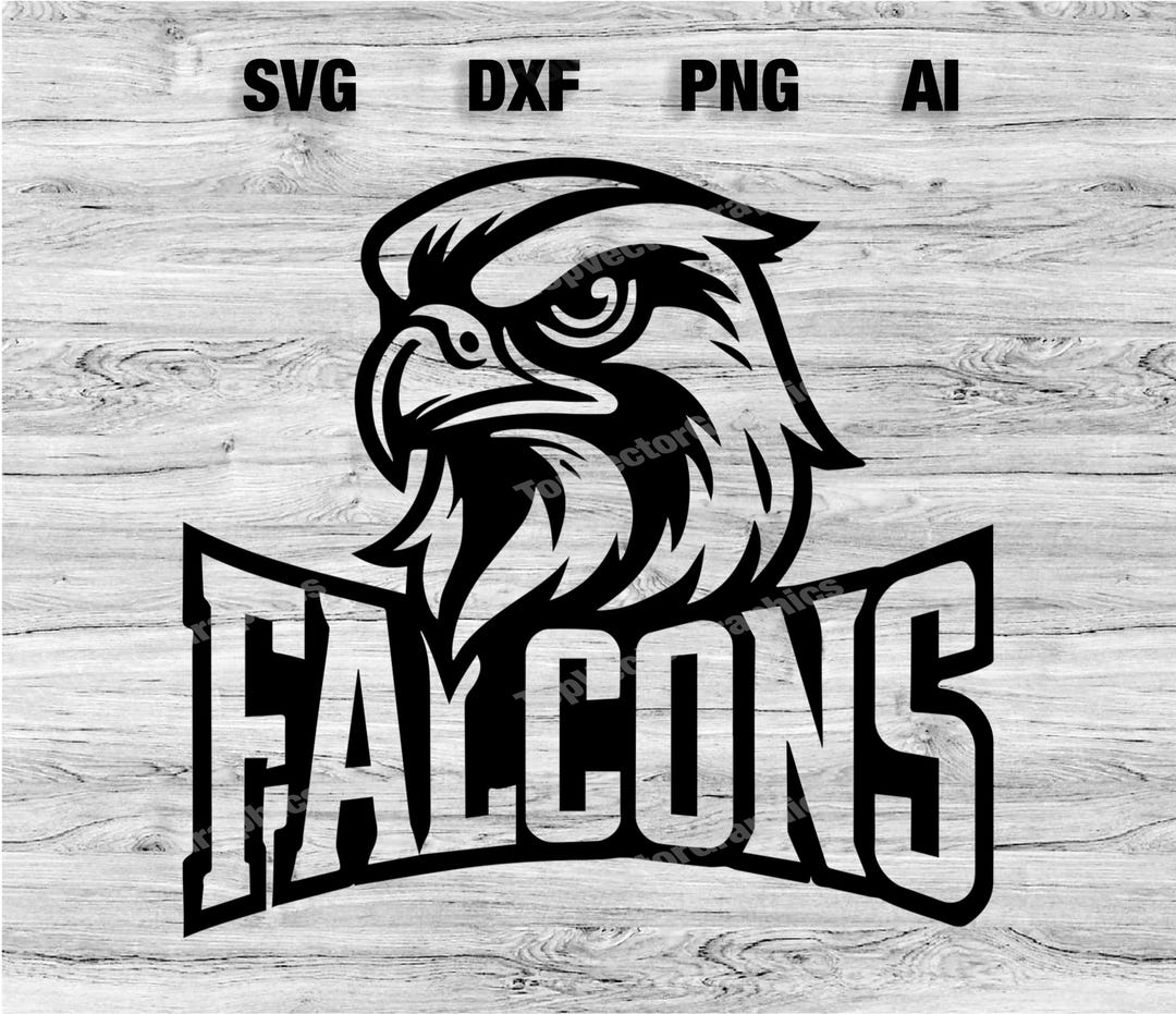 Falcons Sports Team Logo SVG, PNG, Dxf, Ai File | Baseball, Basketball ...