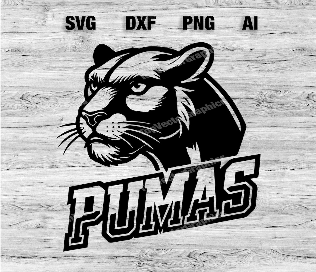 Pumas Sport Team Logo SVG, PNG, Dxf, Ai File | Baseball, Basketball ...