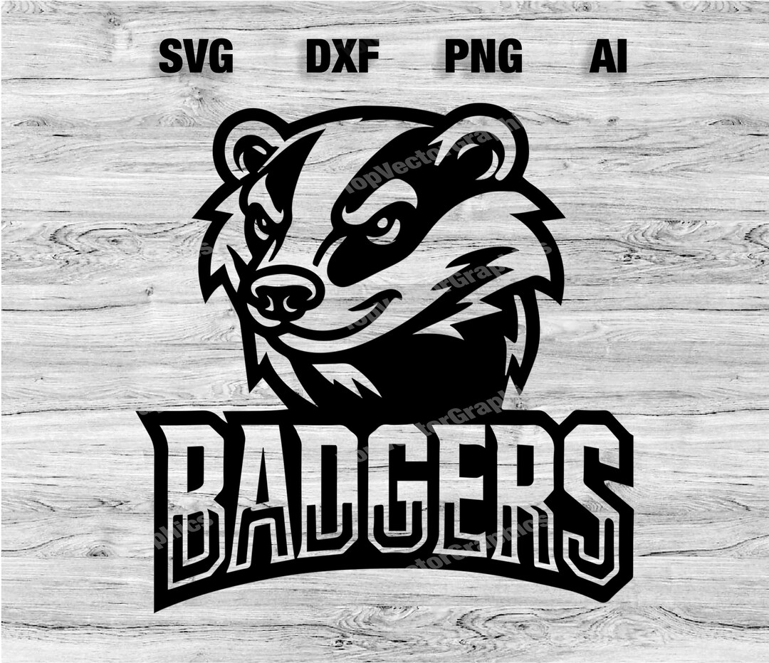 Badgers Sport Team Logo SVG, PNG, Dxf, Ai File Baseball, Basketball ...