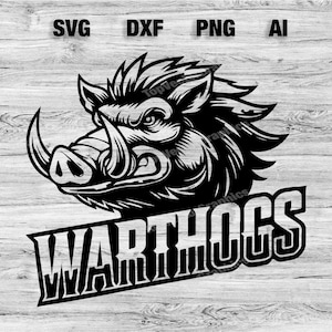 Warthogs Sport Team Logo SVG, PNG, Dxf, Ai File | Baseball, Basketball ...