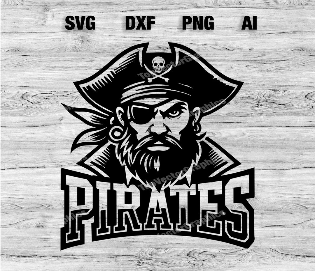 Pirates Sport Team Logo SVG, PNG, Dxf, Ai File | Baseball, Basketball ...