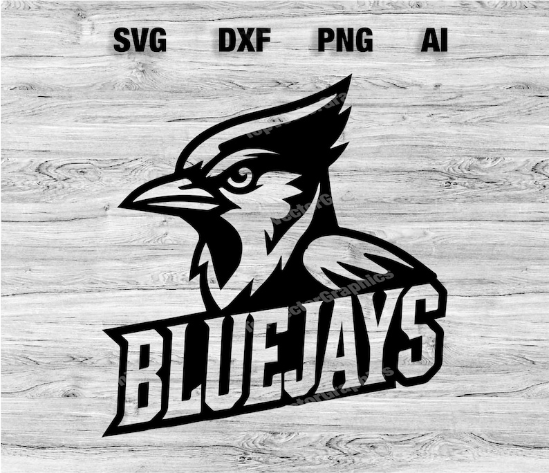 Bluejays Sports Team Logo SVG, PNG, Dxf, Ai File Baseball, Basketball ...