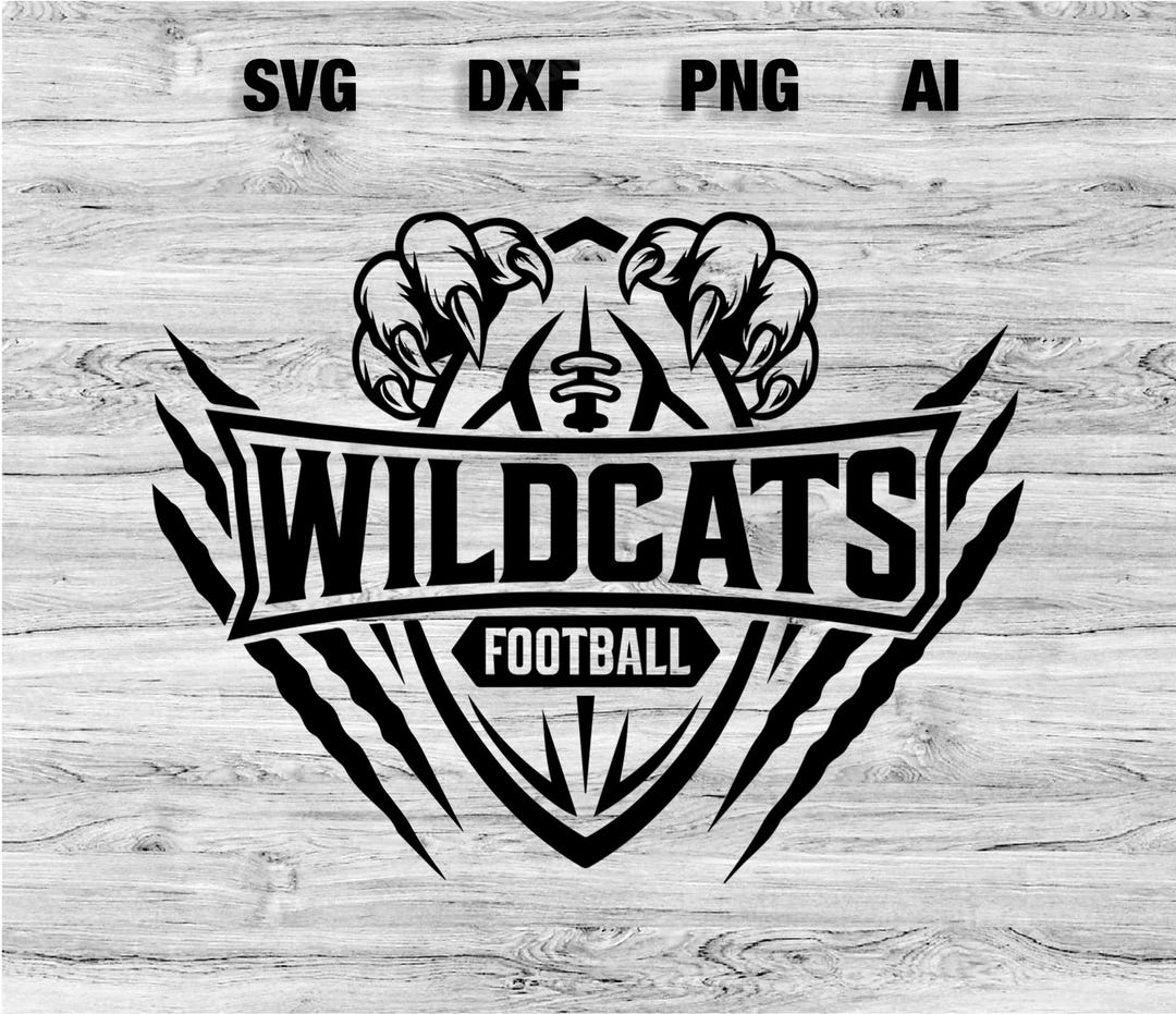 Wildcats Football SVG, PNG, Dxf, Ai File | School Spirit T-shirt Svg ...