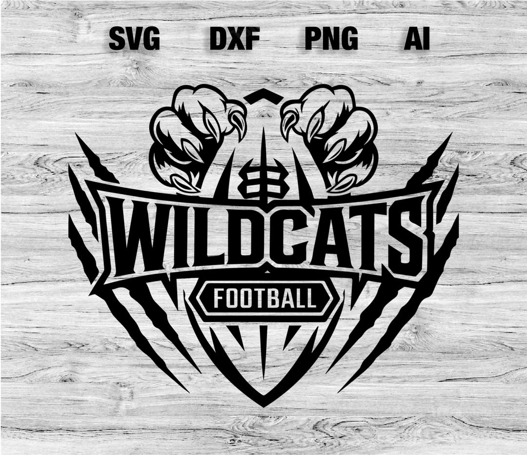 Wildcats Football SVG, PNG, Dxf, Ai File | School Spirit T-shirt Svg ...