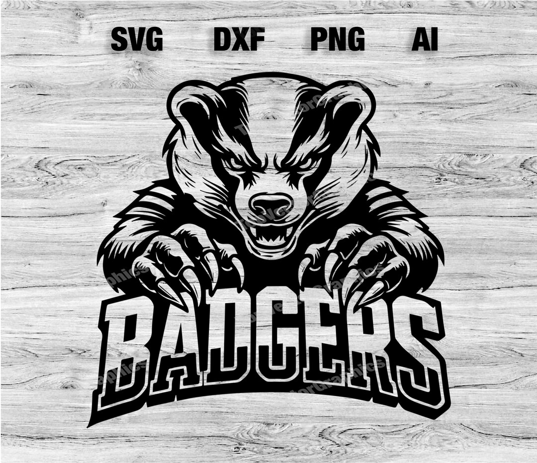 Badgers Sport Team Logo SVG, PNG, Dxf, Ai File | Baseball, Basketball ...