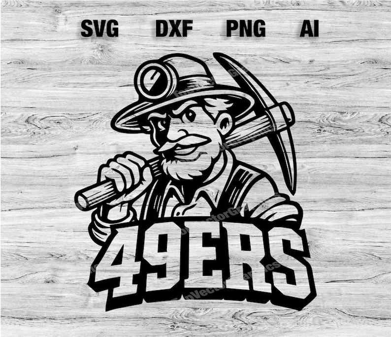 49ers Sports Team Logo SVG, PNG, Dxf, Ai File | Baseball, Basketball ...