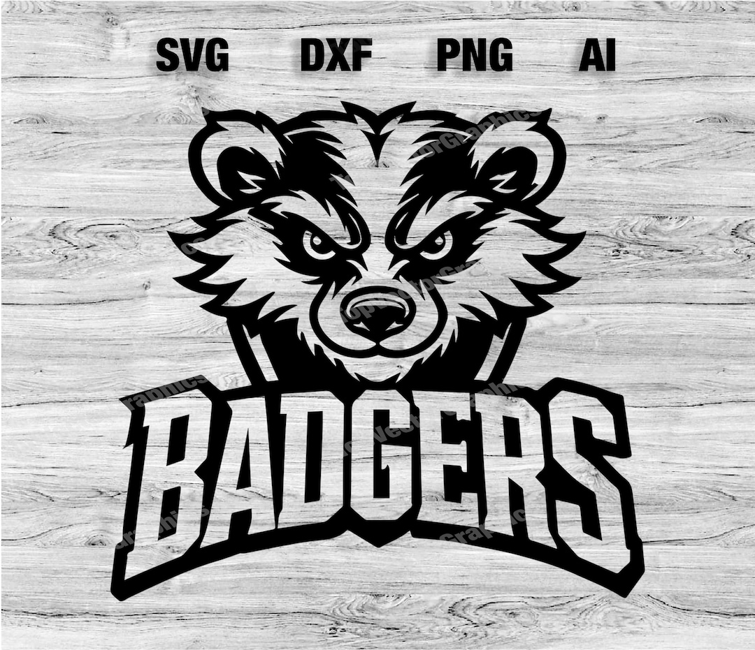 Badgers Sport Team Logo SVG, PNG, Dxf, Ai File | Baseball, Basketball ...