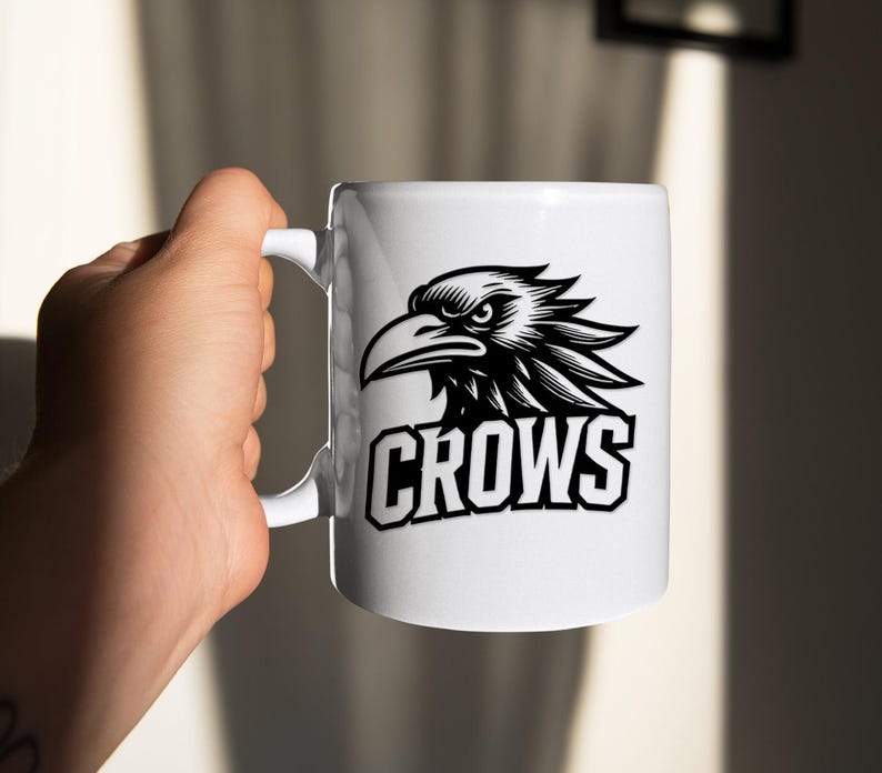 Crows School Sport Team Logo SVG, PNG, PDF, Ai, Dxf File Baseball ...