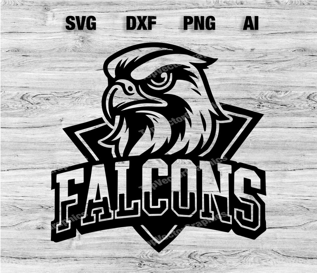 Falcons Sports Team Logo SVG, PNG, Dxf, Ai File | Baseball, Basketball ...