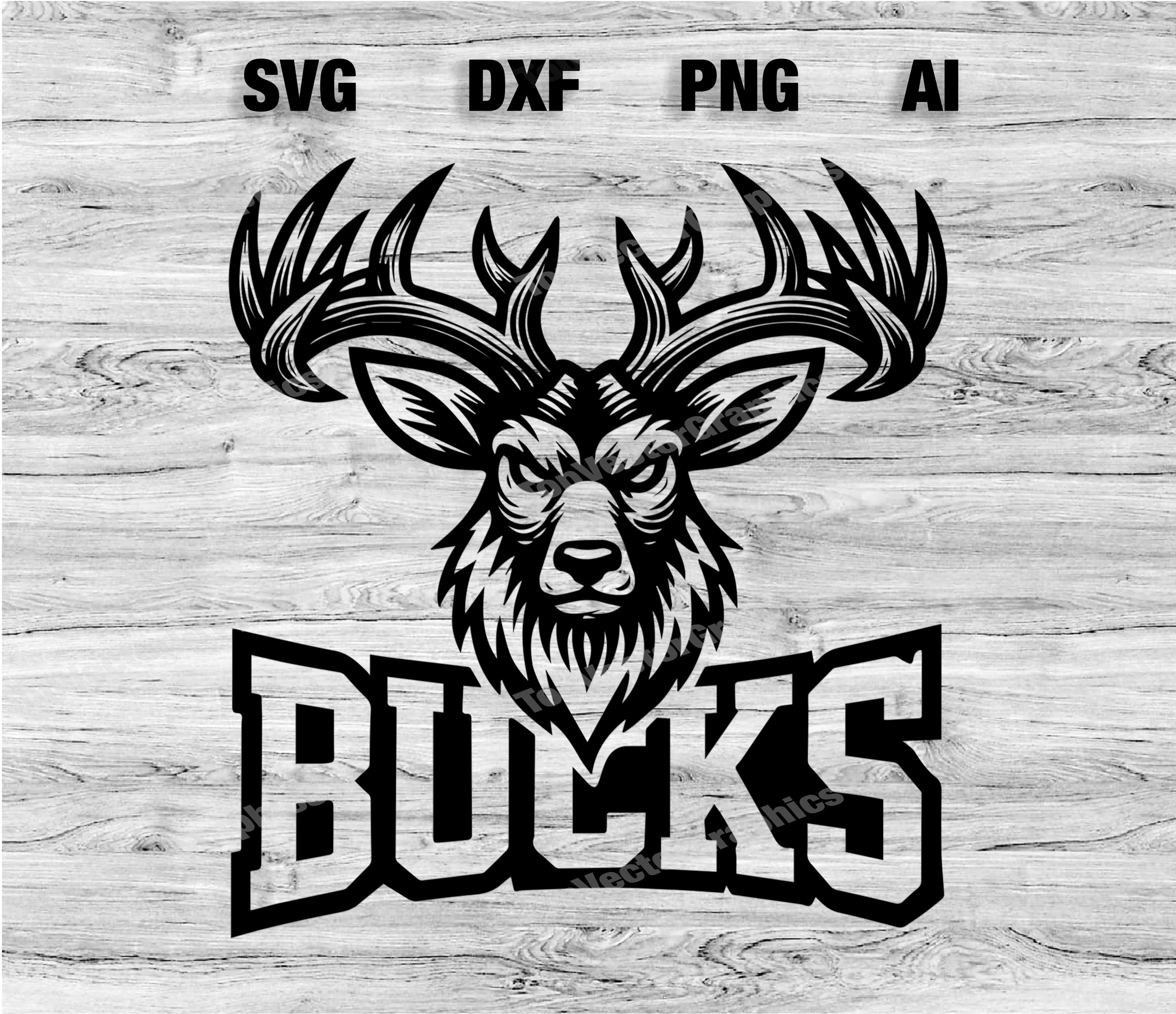Bucks Sport Team Logo SVG, PNG, Dxf, Ai File Baseball, Basketball ...