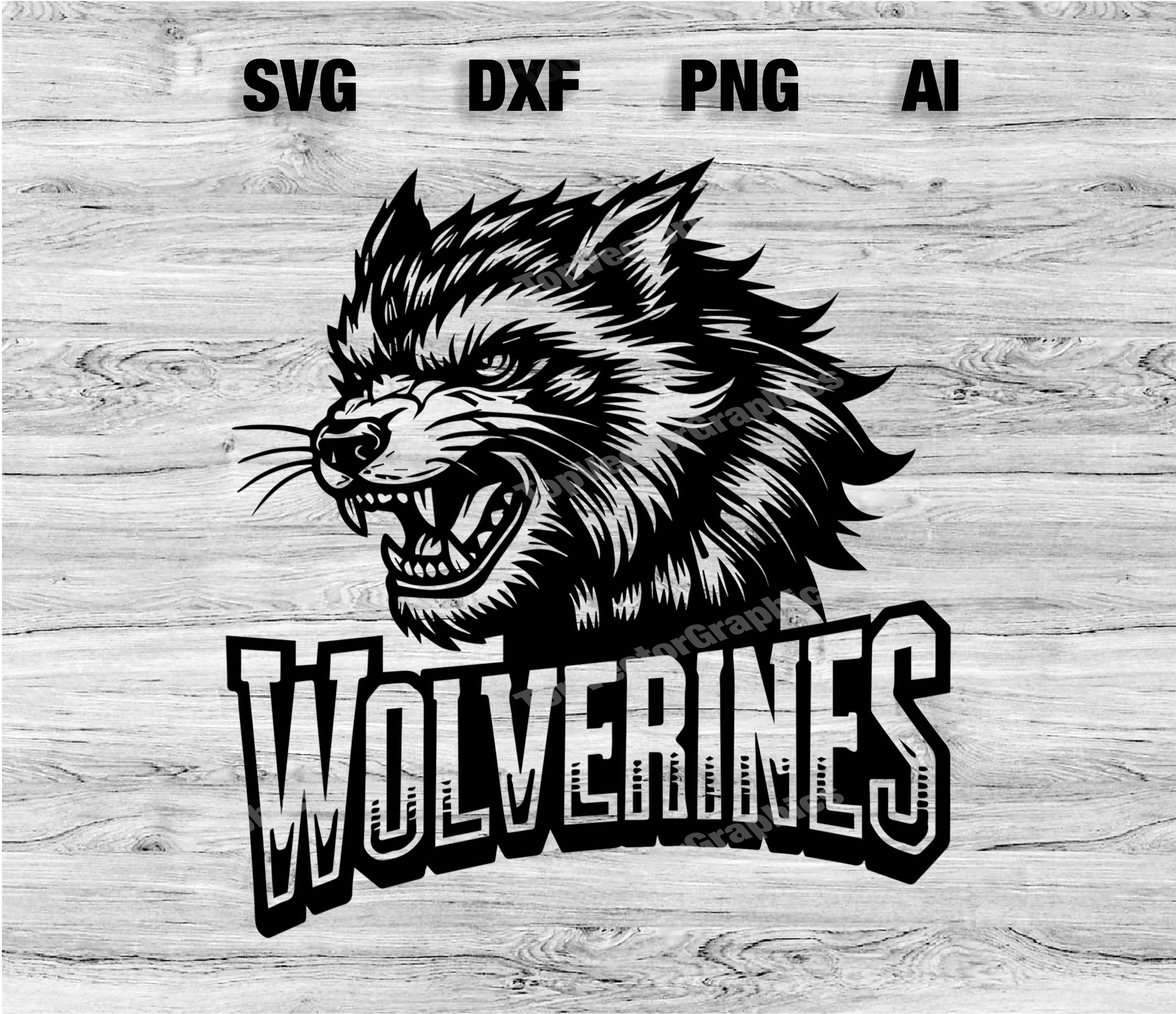 Wolverines Sport Team Logo SVG, PNG, Dxf, Ai File | Baseball ...