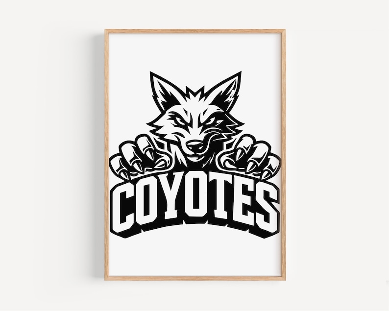 Coyotes Sports Team Logo SVG, PNG, Dxf, Ai File | Baseball, Basketball ...