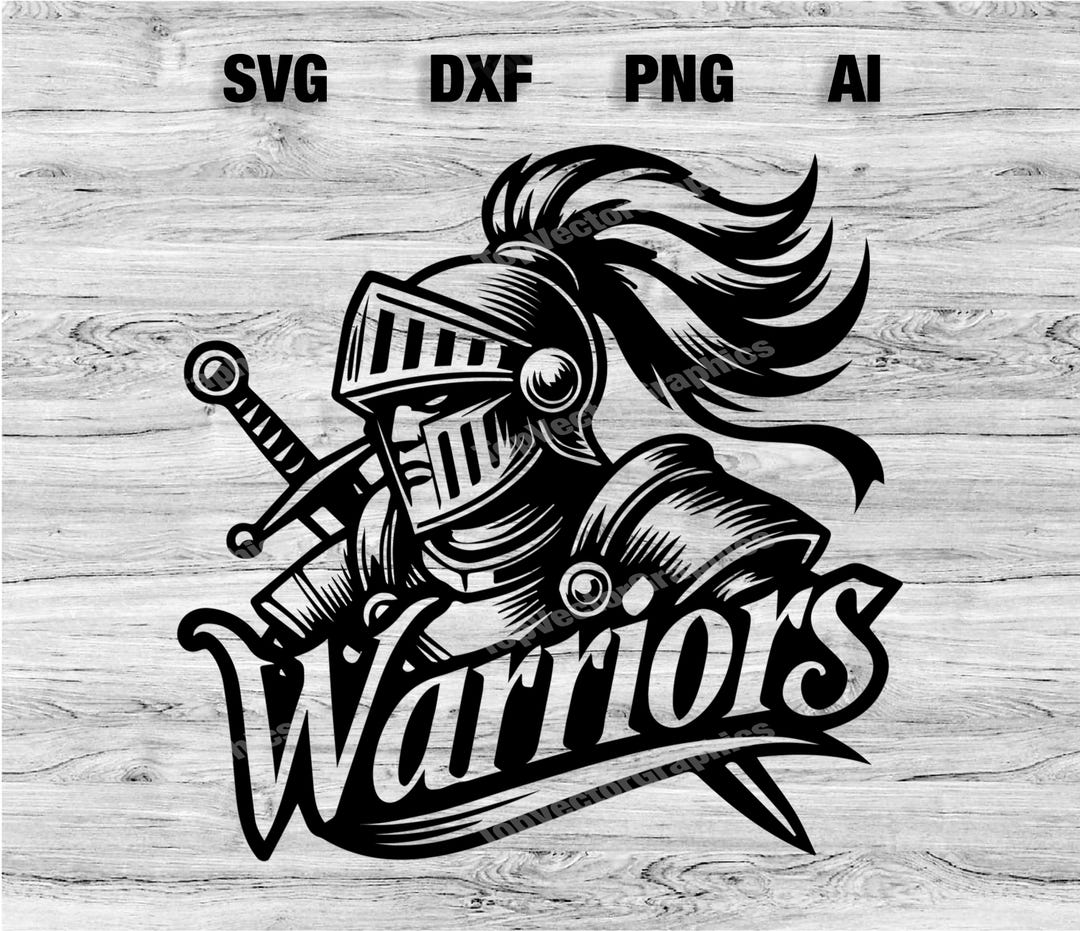 Warriors Sports Team Logo SVG, PNG, Dxf, Ai File | Baseball, Basketball ...