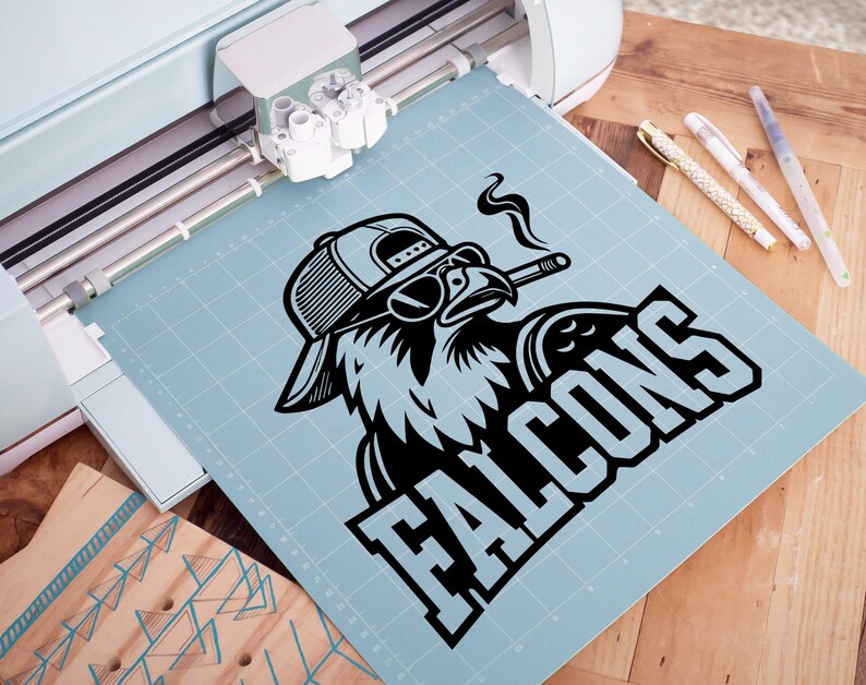 Cool Falcons Sports Team Logo SVG, PNG, Dxf, Ai File | Baseball ...