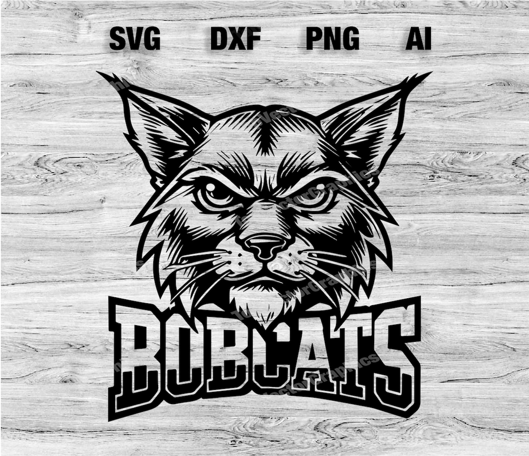 Bobcats Sport Team Logo SVG, PNG, Dxf, Ai File | Baseball, Basketball ...