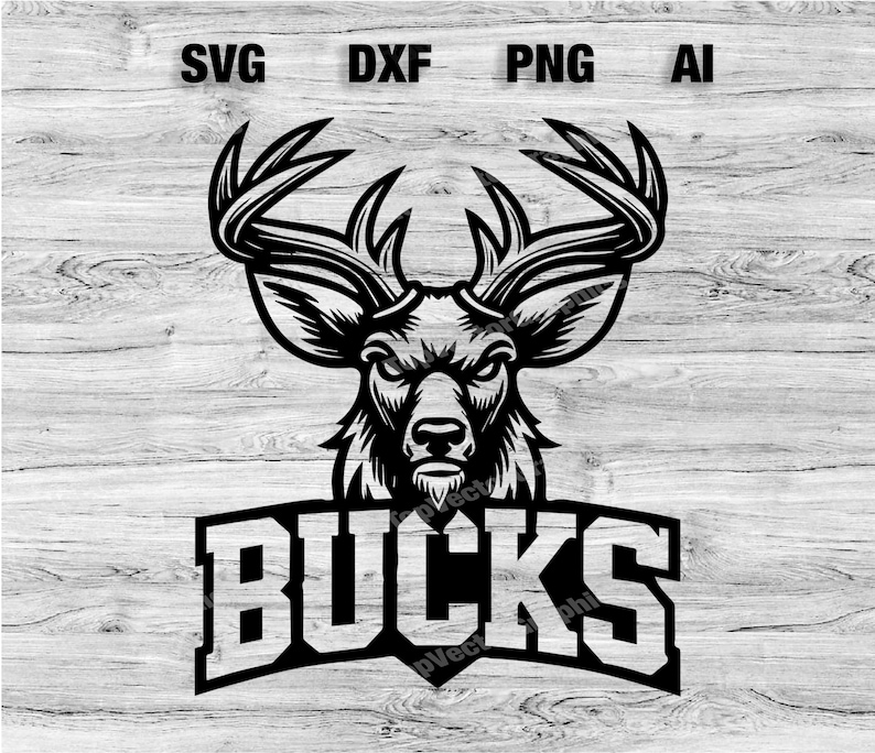 Bucks Sport Team Logo SVG, PNG, Dxf, Ai File | Baseball, Basketball ...