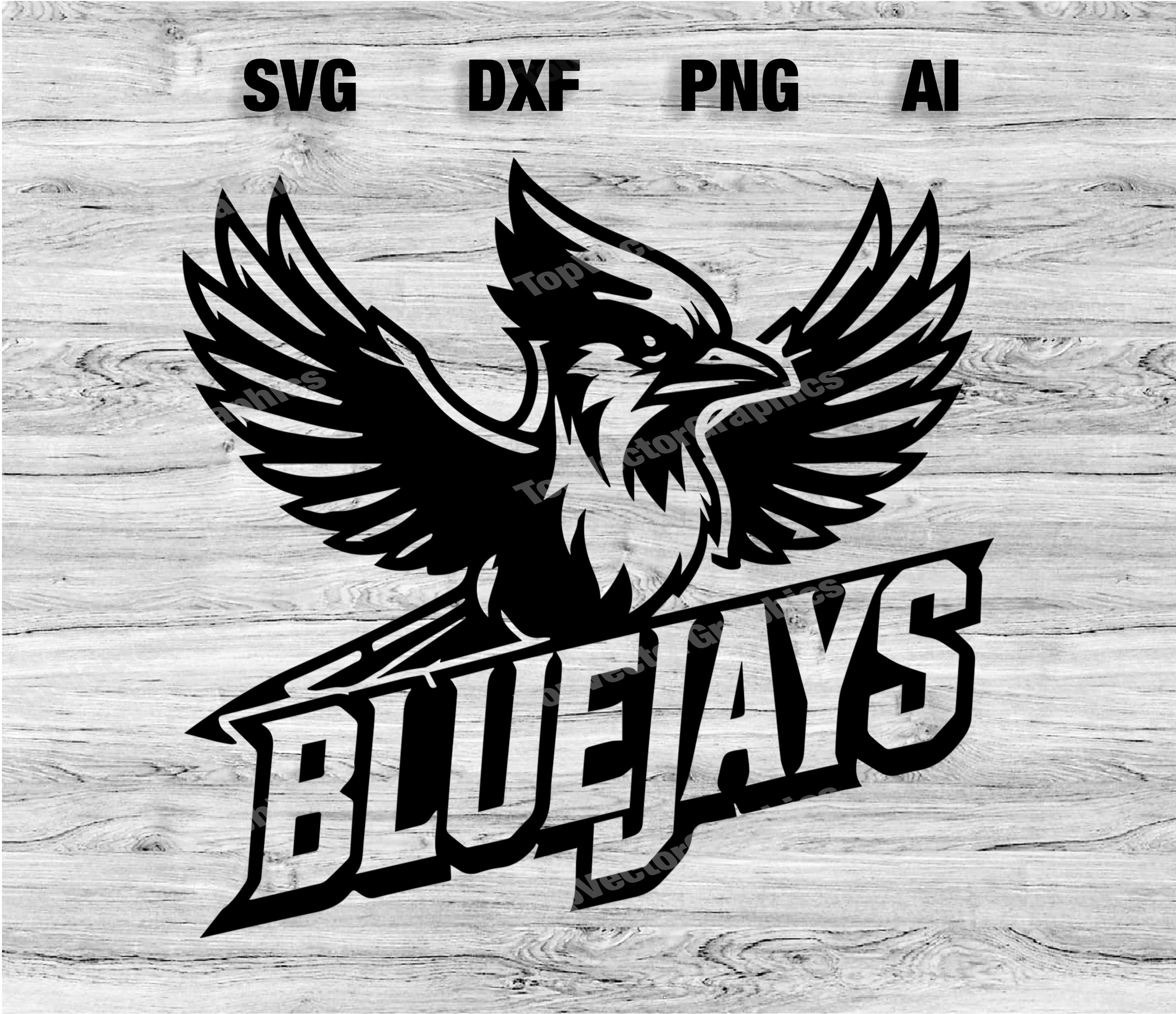 Bluejays Sports Team Logo SVG, PNG, Dxf, Ai File | Baseball, Basketball ...