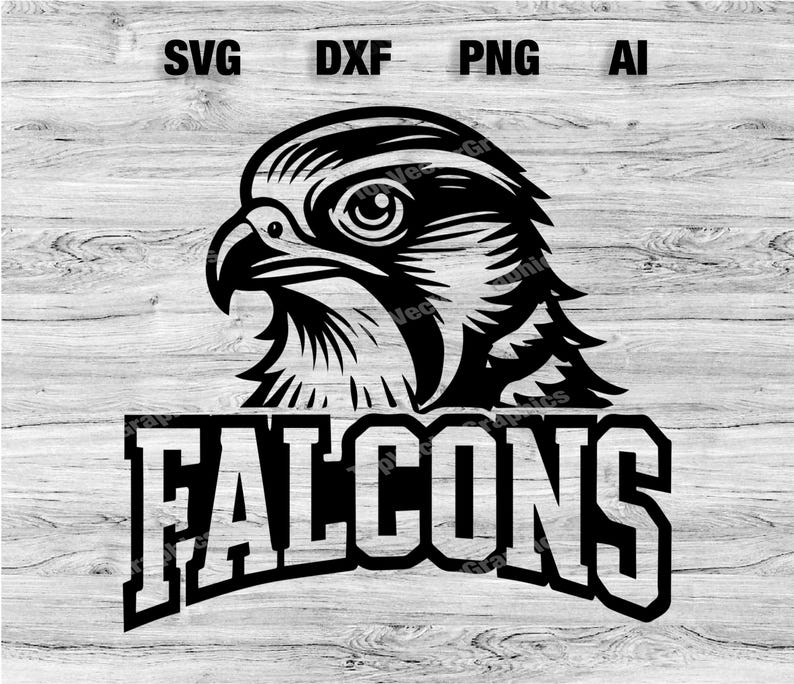 Falcons Sports Team Logo SVG, PNG, Dxf, Ai File | Baseball, Basketball ...
