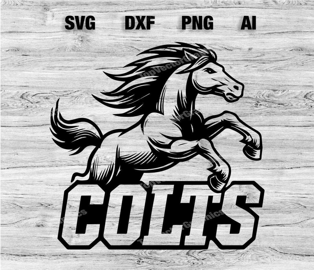 Colts School Sport Team Logo SVG, PNG, PDF, Ai, Dxf File Baseball ...