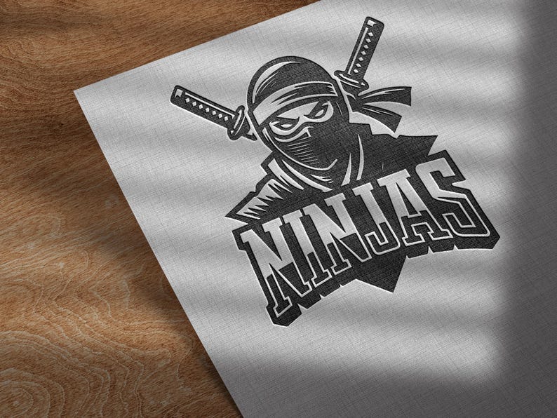 Ninjas Sport Team Logo SVG, PNG, Dxf, Ai File | Baseball, Basketball ...