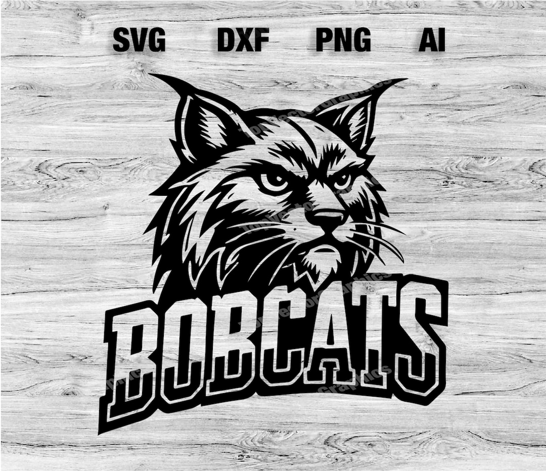 Bobcats Sport Team Logo SVG, PNG, Dxf, Ai File | Baseball, Basketball ...