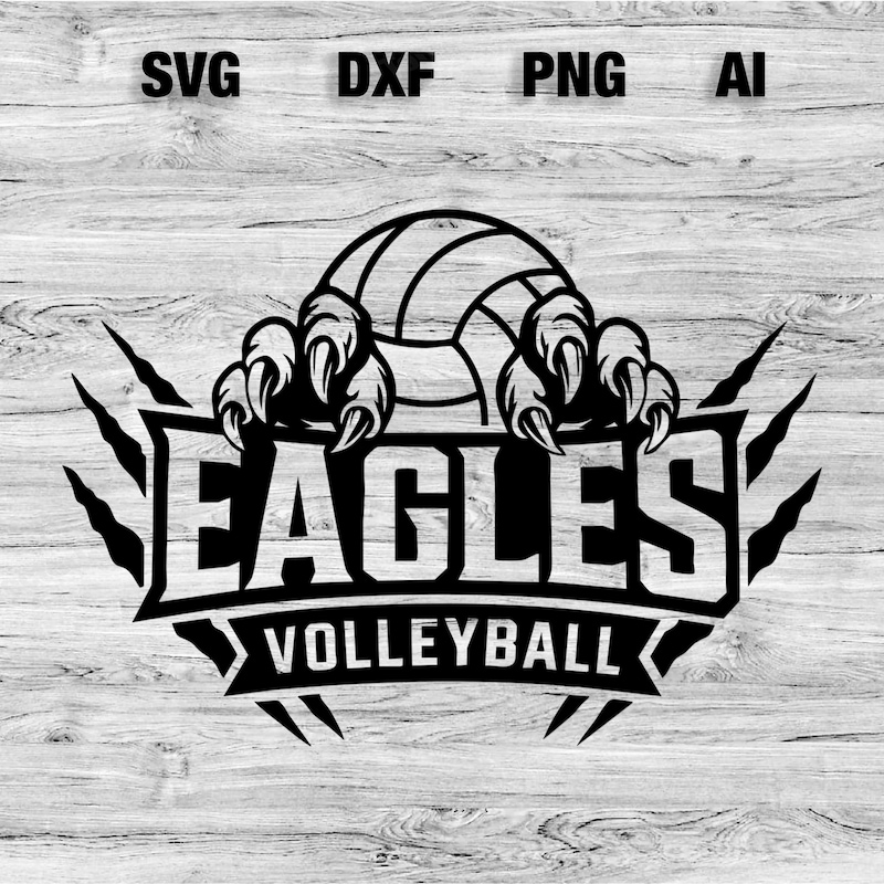 Eagle Volleyball Logo - Etsy