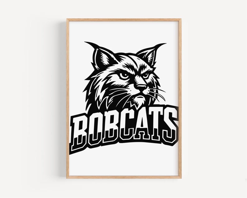 Bobcats Sport Team Logo SVG, PNG, Dxf, Ai File | Baseball, Basketball ...