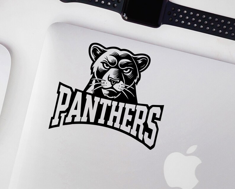 Panthers School Sports Team Logo SVG, PNG, Dxf, Ai File Football ...