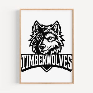 Timberwolves Sport Team Logo SVG, PNG, Dxf, Ai File | Baseball ...