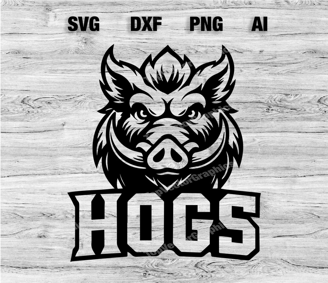 Hogs Sport Team Logo SVG, PNG, Dxf, Ai File | Baseball, Basketball ...