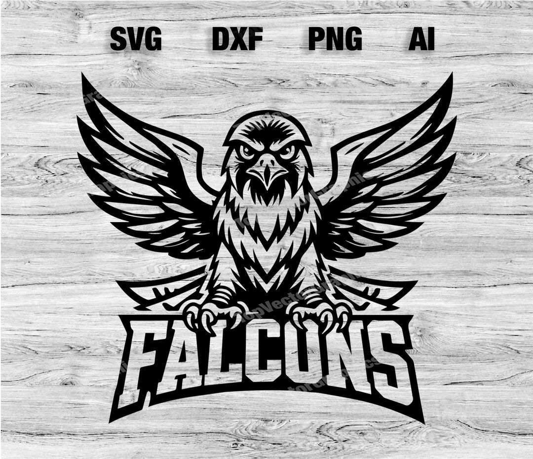 Falcons Sports Team Logo SVG, PNG, Dxf, Ai File | Baseball, Basketball ...