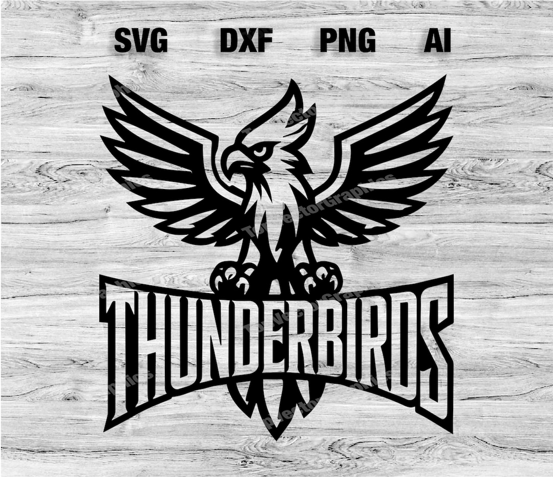 Thunderbirds Sport Team Logo SVG, PNG, Dxf, Ai File | Baseball ...