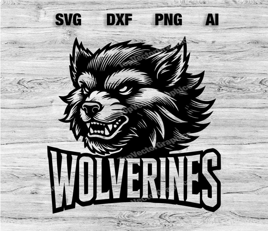 Wolverines Sport Team Logo SVG, PNG, Dxf, Ai File | Baseball ...