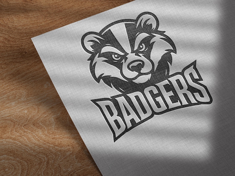 Badgers Sport Team Logo SVG, PNG, Dxf, Ai File | Baseball, Basketball ...
